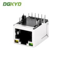 China RJ45 Shielded Connector with 100Mbps POE Integrated Ethernet Filter and 6U Gold Plating for sale
