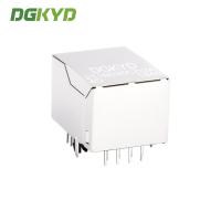 China RJ45 Single Port TAB UP Network Connector With LED 10/100/1000 Base-T Shielded for sale