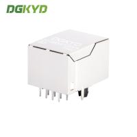 China RJ45 connector 100Mbps integrated transformer crystal head Ethernet interface DGKYD211B031GWA4D for sale