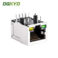 China RJ45 Ethernet Connector with Metal Shield 8p8c Magnetic Modular Jack for CAT5&6 Ethernet for sale