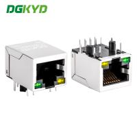 China RJ45 Ethernet Connector with Metal Shield 8p8c Magnetic Modular Jack for CAT5&6 Ethernet for sale