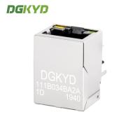 China RJ45 Ethernet Connector with Metal Shield 8p8c Magnetic Modular Jack for CAT5&6 Ethernet for sale