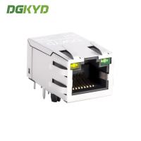 China Industrial Grade RJ45 Shielded Connector with 100Mbps Speed and 6U Gold Plating for sale