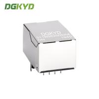 China 100Mbps RJ45 Shielded Connector with 6U Gold Plating and Integrated Transformer for sale