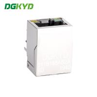 China Industrial Grade RJ45 Ethernet Connector with 100Mbps Integrated Transformer and Gold Plating 6u for sale