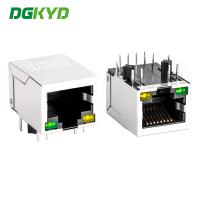 China Industrial Grade RJ45 Ethernet Connector with 100Mbps Integrated Transformer and Gold Plating 6u for sale