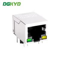 China Industrial Grade RJ45 Ethernet Connector with 100Mbps Integrated Transformer and Gold Plating 6u for sale