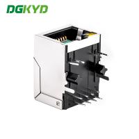 China Industrial Grade RJ45 Ethernet Connector with 100Mbps Integrated Transformer and Gold Plating 6u for sale