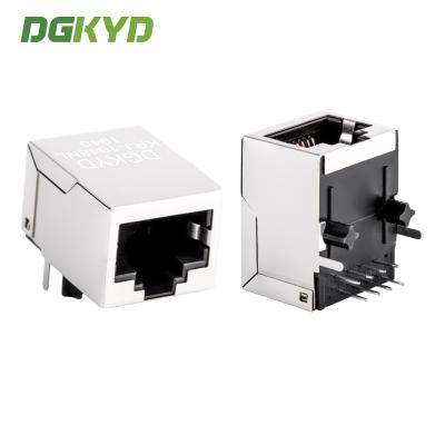 China 10/100 Base CAT5 Industrial Network Interface Shielded RJ45 Connector with Transformer for sale