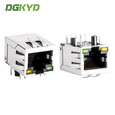 China 100Mbps RJ45 Connector with Integrated Transformer and Shielded Housing for Network Interface for sale