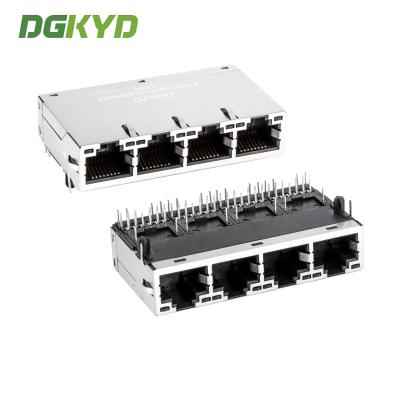 China Multi Port RJ45 Connector with Integrated Magnetic 8p12c Poe Filter for PCB Communication for sale