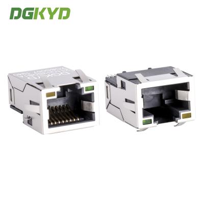 China Cat6 Industrial Ethernet RJ45 Connector with Gold Plating 6U and SMD Mounting for sale