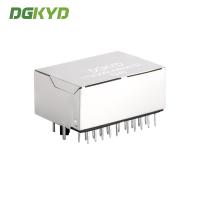 China RJ45 Connector Modular Jack with 6u Gold Plating Filter and TAB-Down Port for Gigabit Ethernet for sale