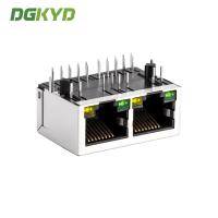 China RJ45 Connector Modular Jack with 6u Gold Plating Filter and TAB-Down Port for Gigabit Ethernet for sale