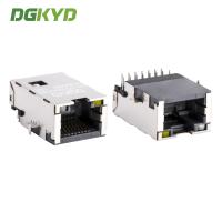 China Very Low Profile RJ45 Connector with Gigabit Integrated Transformer and Gold Plating 6U for sale
