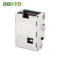 China Very Low Profile RJ45 Connector with Gigabit Integrated Transformer and Gold Plating 6U for sale