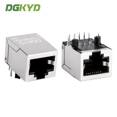 China Gigabit Ethernet Industrial Network Port RJ45 Shielded Connector Single In-line Package RJ45 Jack for sale
