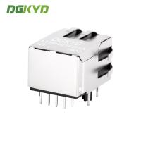China Tab Down 1x1 Port 1000 Base-T RJ45 Shielded Connector Ethernet LAN Modular Jack with Integrated Magnetics for sale