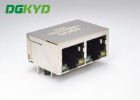 China Modular Jack 100M BASE-T 1x2 2 Port RJ45 for sale