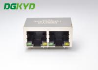 China Modular Jack 100M BASE-T 1x2 2 Port RJ45 for sale