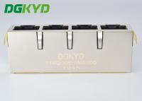 China DGKYD 1x4 RJ45 Gigabit Ethernet Filter Connector 100M/1000M BASE-T with 8 Terminals per Port for sale