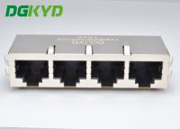 China DGKYD 1x4 RJ45 Gigabit Ethernet Filter Connector 100M/1000M BASE-T with 8 Terminals per Port for sale