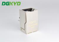China 100M BASE-TX RJ45 PCB Connector Single Port 25.4mm Metal Shielded TAB-UP Latch for sale