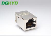China 100M BASE-TX RJ45 PCB Connector Single Port 25.4mm Metal Shielded TAB-UP Latch for sale