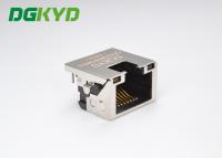 China 1x1 Low Profile RJ45 Connector with Metal Shield - Side Entry PCB Mount -40°C to +85°C Operating Temperature for sale