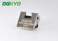 China 1x1 Low Profile RJ45 Connector with Metal Shield - Side Entry PCB Mount -40°C to +85°C Operating Temperature for sale