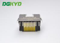 China 1x1 Low Profile RJ45 Connector with Metal Shield - Side Entry PCB Mount -40°C to +85°C Operating Temperature for sale