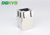 China Side Plug 100 Megabytes Integrated Filter 1 Port RJ45 90 Degree for sale
