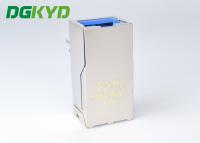 China 12 Pin Gigabit Integrated Filtering 10Gbit/S RJ45 Angled Connector for sale