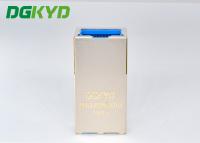 China 12 Pin Gigabit Integrated Filtering 10Gbit/S RJ45 Angled Connector for sale