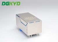 China 12 Pin Gigabit Integrated Filtering 10Gbit/S RJ45 Angled Connector for sale