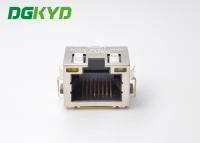China DIP Single Port RJ45 Connector with Shielded Band Light 3.0 Low Profile 8P8C Latch Down for sale