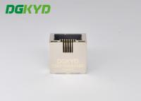 China Female Single Port 8p8c RJ45 Connector with LED LCP UL94V-0 -40 to +85℃ for sale