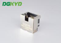 China Female Single Port 8p8c RJ45 Connector with LED LCP UL94V-0 -40 to +85℃ for sale