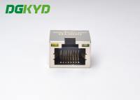 China Female Single Port 8p8c RJ45 Connector with LED LCP UL94V-0 -40 to +85℃ for sale