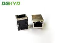 China RJ45 Single Port TAB UP Network Connector With LED for sale