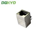 China DIP 1X1 Single Port TAB UP RJ45 Network Connector for sale