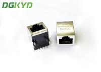 China DIP 1X1 Single Port TAB UP RJ45 Network Connector for sale