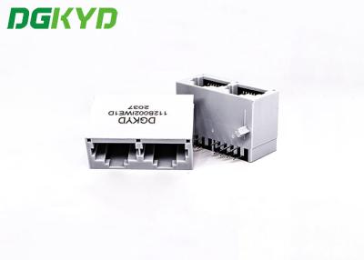 China 1X2 8P8C TAB Down RJ45 Ethernet Jack For Printed Circuit Board for sale