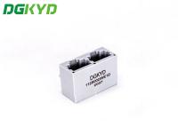 China 1X2 8P8C TAB Down RJ45 Ethernet Jack For Printed Circuit Board for sale