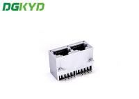 China 1X2 8P8C TAB Down RJ45 Ethernet Jack For Printed Circuit Board for sale