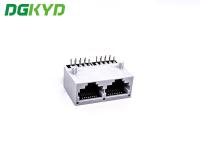 China 1X2 8P8C TAB Down RJ45 Ethernet Jack For Printed Circuit Board for sale