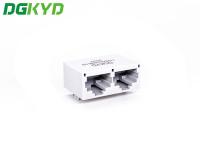 China 1X2 8P8C TAB Down RJ45 Ethernet Jack For Printed Circuit Board for sale
