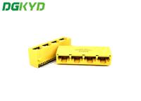 China 1x4 8P10C TAB Down RJ45 Network Jack Without LED 1000Base-T Through Hole for sale