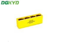 China 1x4 8P10C TAB Down RJ45 Network Jack Without LED 1000Base-T Through Hole for sale
