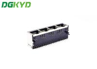China 1X4 8P10C TAB Down RJ45 Network Connector With LED for sale